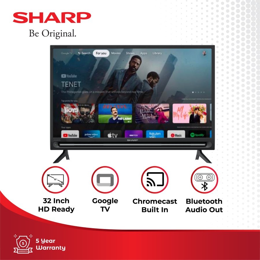 Jual SHARP Google LED TV 2T-C32GH3000I Sharp Google TV with Google Assistant | Shopee Indonesia
