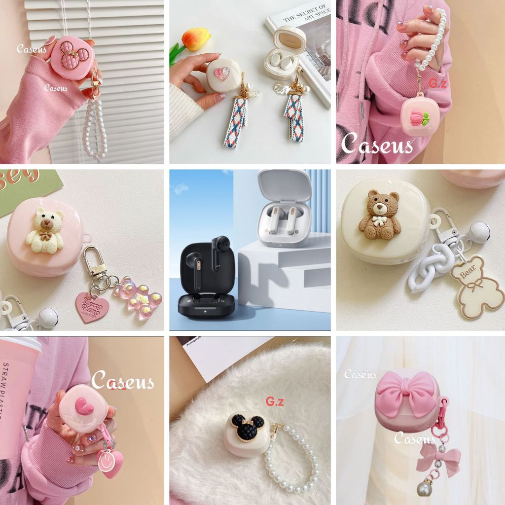 Jual Baseus E16/E18/E19/E20 Soft Case Warna Love Pita Miki Bear With Hand Chain Mewah | Shopee ...