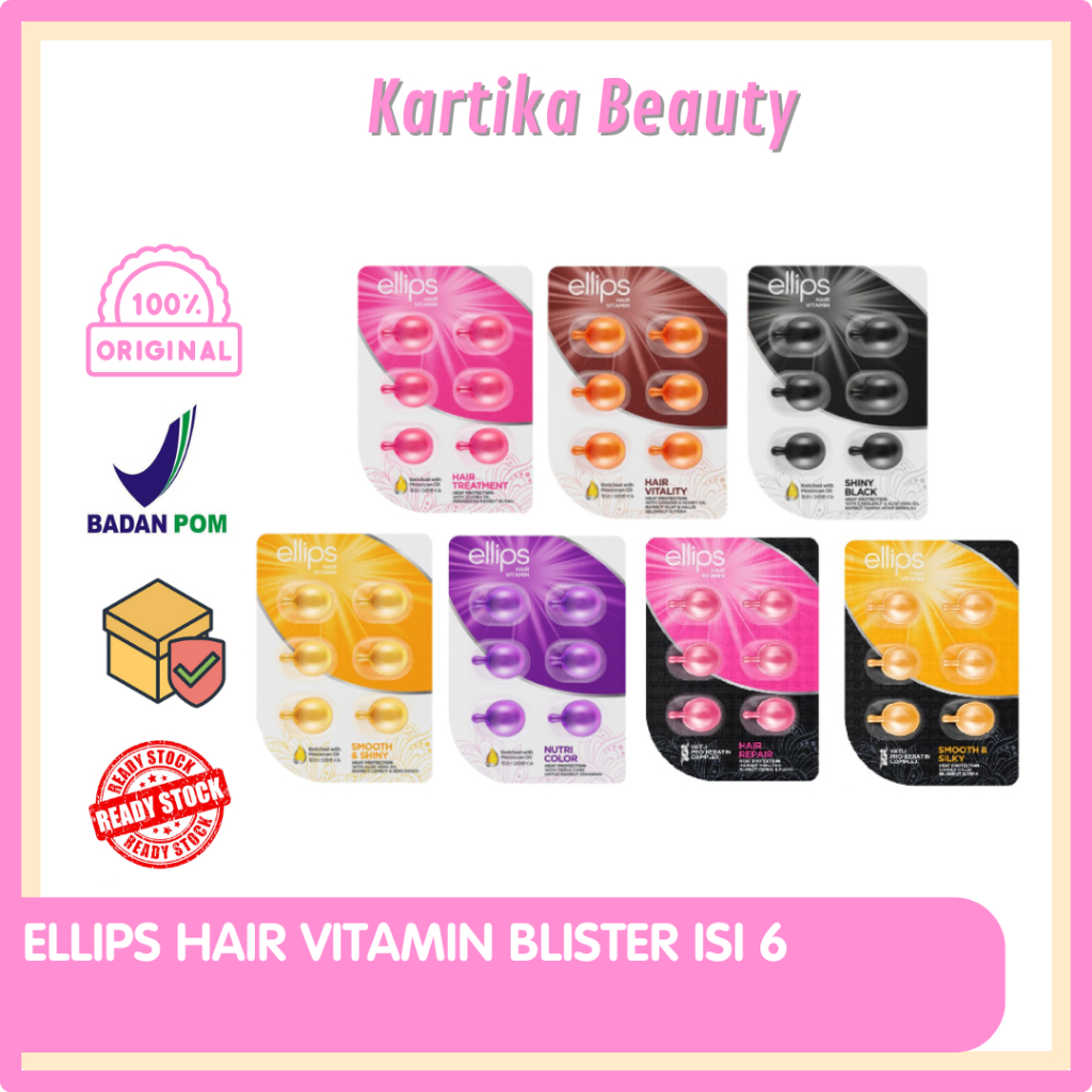 Jual ELLIPS HAIR VITAMIN BLISTER ISI 6 KAPSUL ELIPS VITAMIN RAMBUT ...