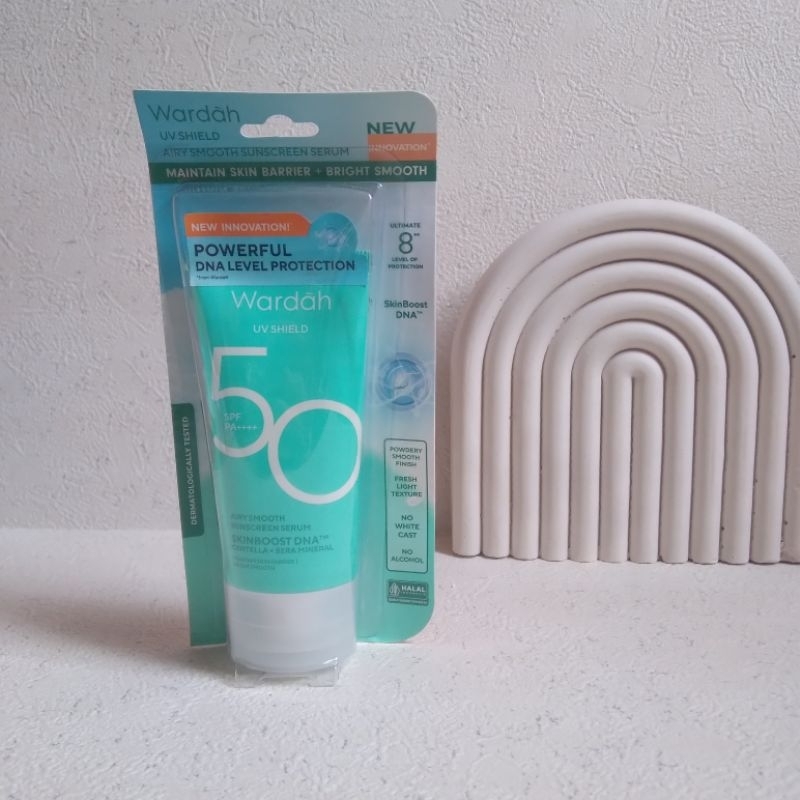 Jual Wardah UV shield spf 50 PA++++ airy smooth sunscreen serum 25ml ...