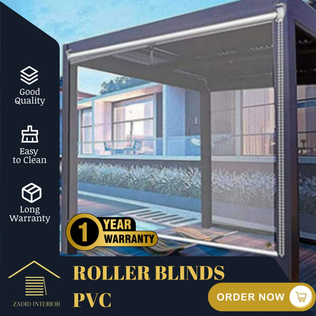 Jual Roller Blind PVC Transparan - Tirai Gulung Outdoor Chain XL - Krey ...