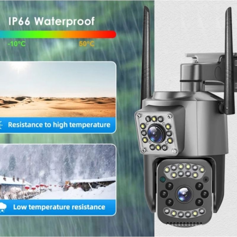Jual New CCTV IP CAM OUTDOOR PTZ Dual kamera Full HD night vision ...