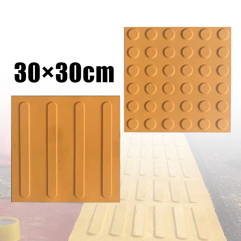 Jual 30*30cm Blind Road Sidewalk Safety Rubber Tile Tactile Paving ...