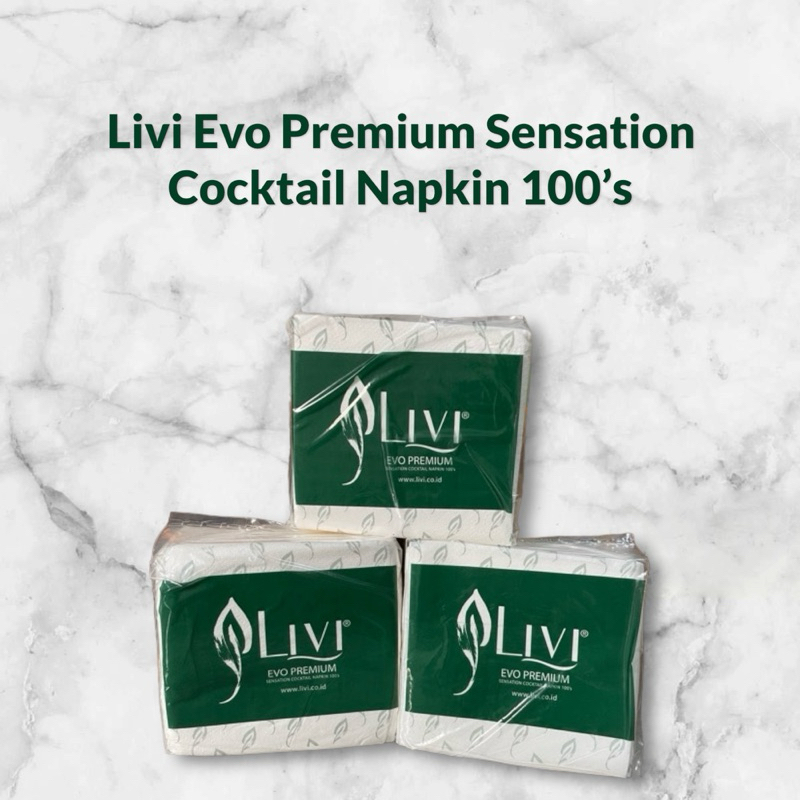 Jual Livi Evo Premium Sensation Cocktail Napkin 100’s (Eceran) | Shopee ...