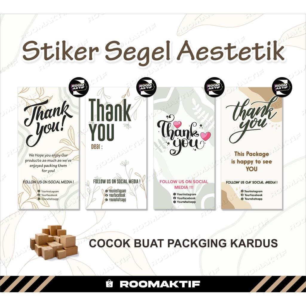 Jual STICKER SEGEL BOX / Segel Kemasan Kardus | Shopee Indonesia