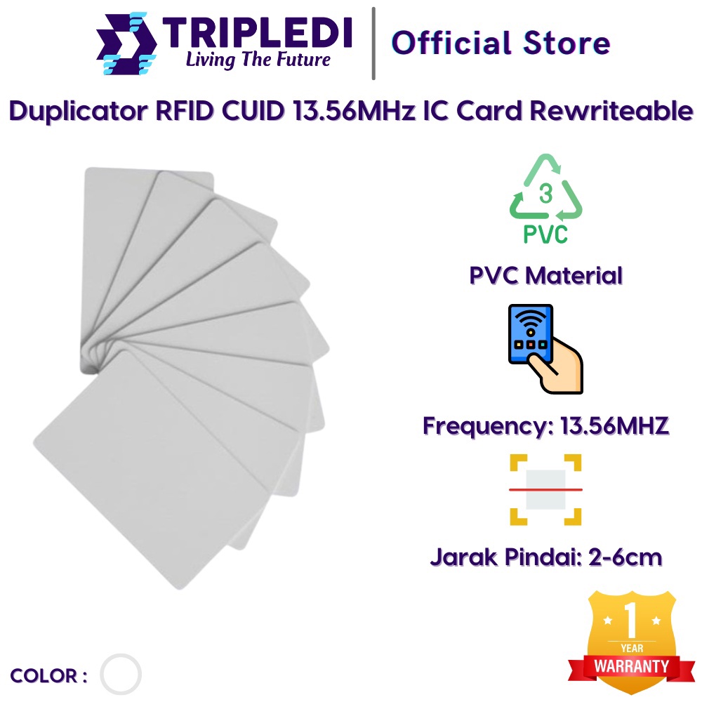 Jual Meriah TRIPLEDI CUID IC Smart Card 1356Mhz Duplicator Door Access Rumah Control Rewritable ...
