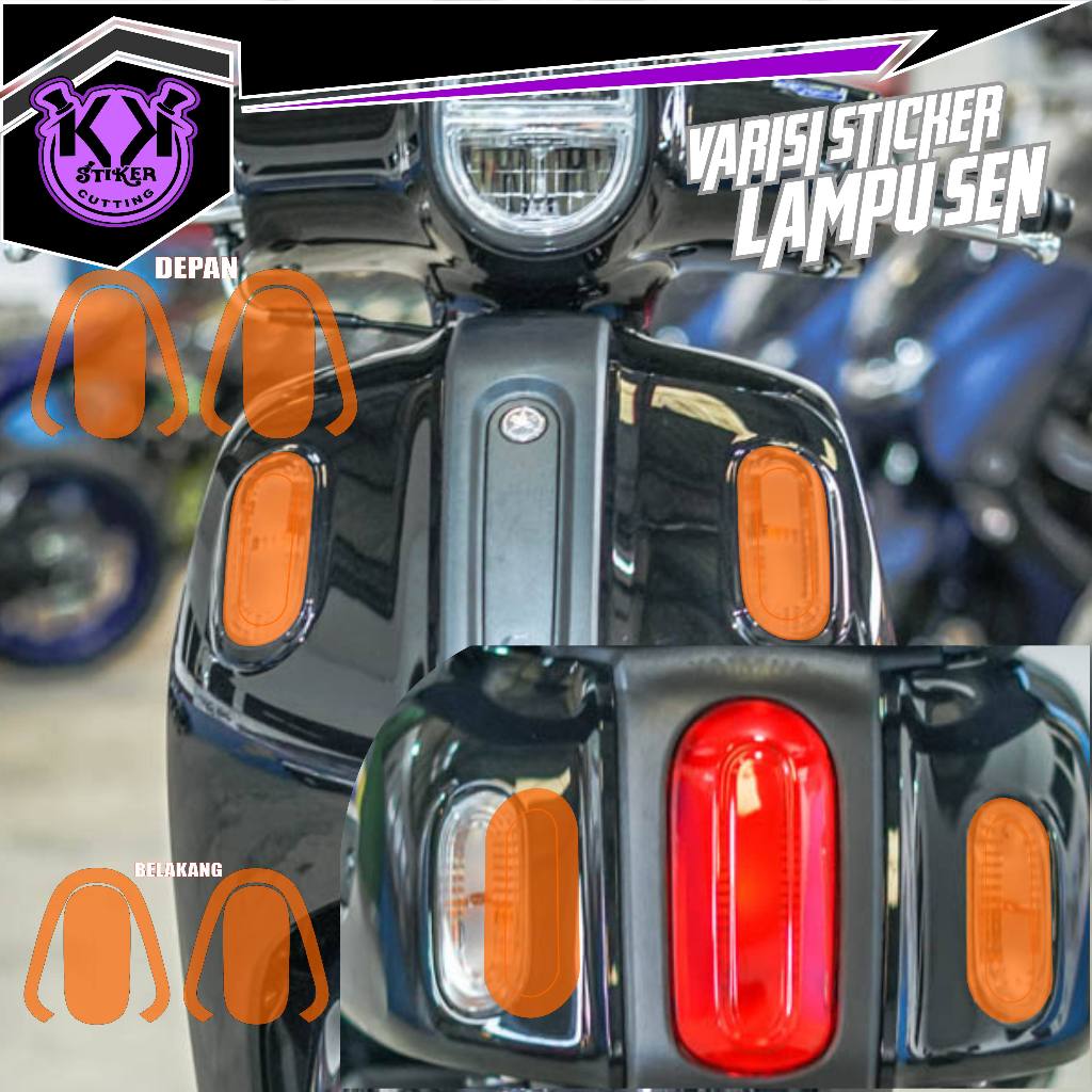 Jual STICKER SATU SET/STICKER CUTTING/STIKER LAMPU SEN FAZZIO/STIKER ...