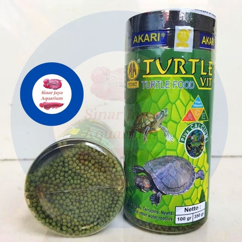 Jual Akari Turtle Vit 100 gram Pakan kura kura brazil Pelet Kura Kura ...
