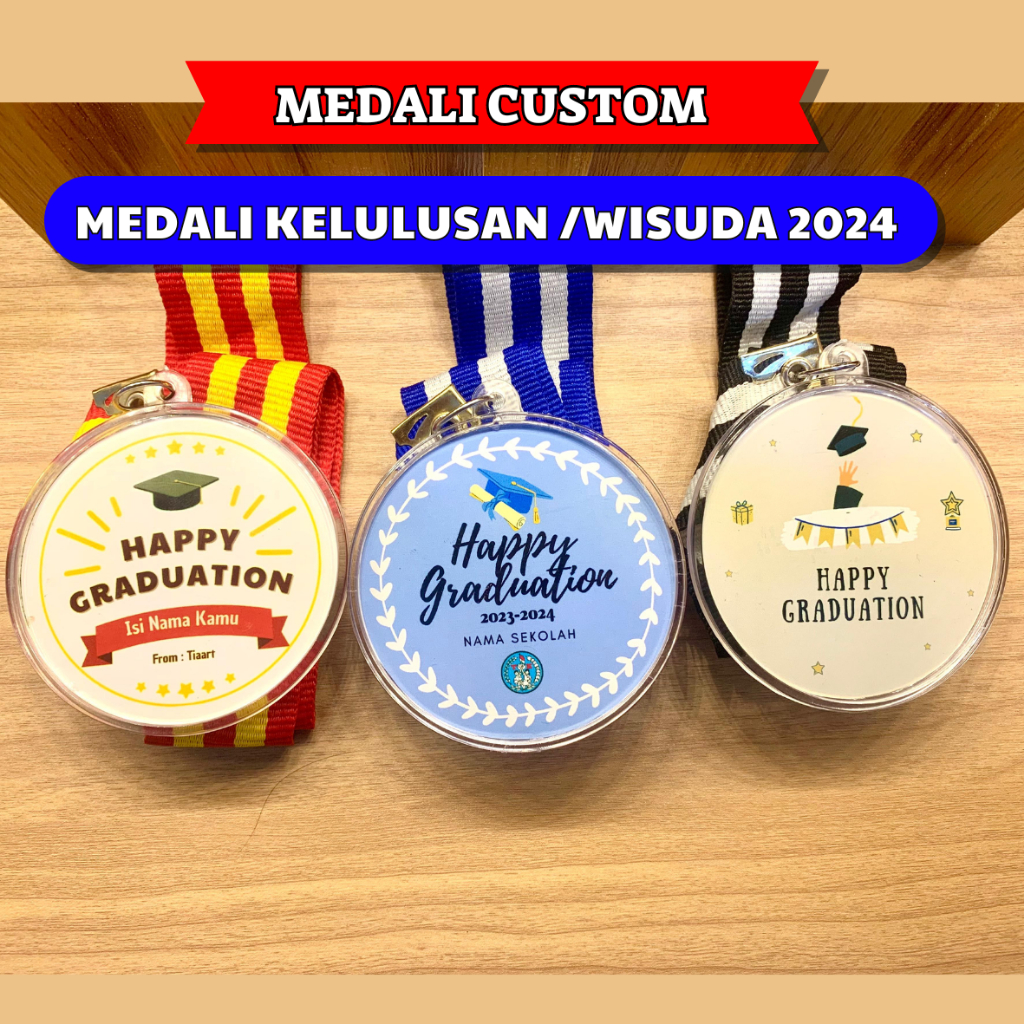 Jual SEHARI JADI Medali Custom / Medali kelulusan / Medali wisuda ...