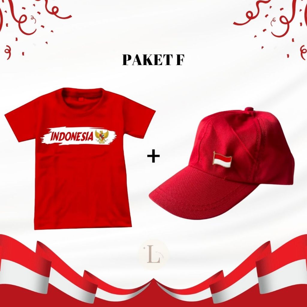 Jual PAKET MURAH Kaos dan Topi Anak Kemerdekaan 17 Agustus / Acara ...