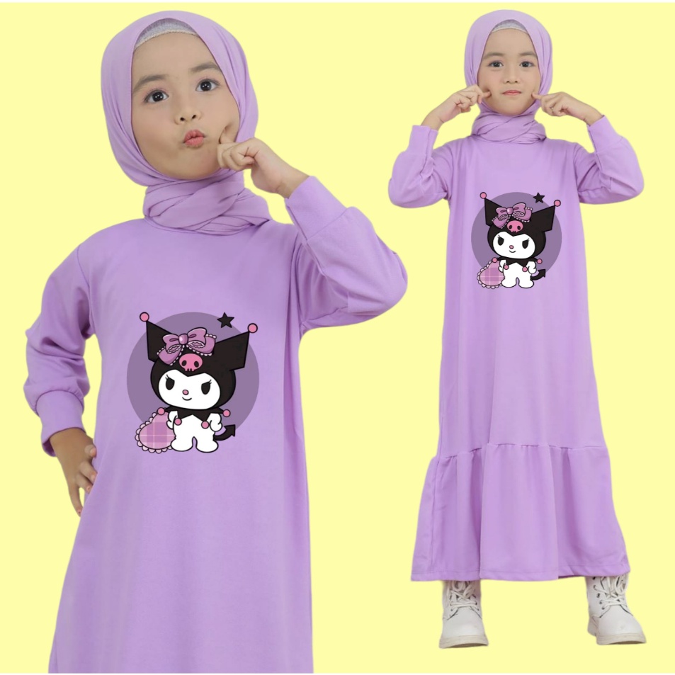 Jual Update Terheboh GM5 Gamis Anak Perempuan Motif Gambar Kuromi ...