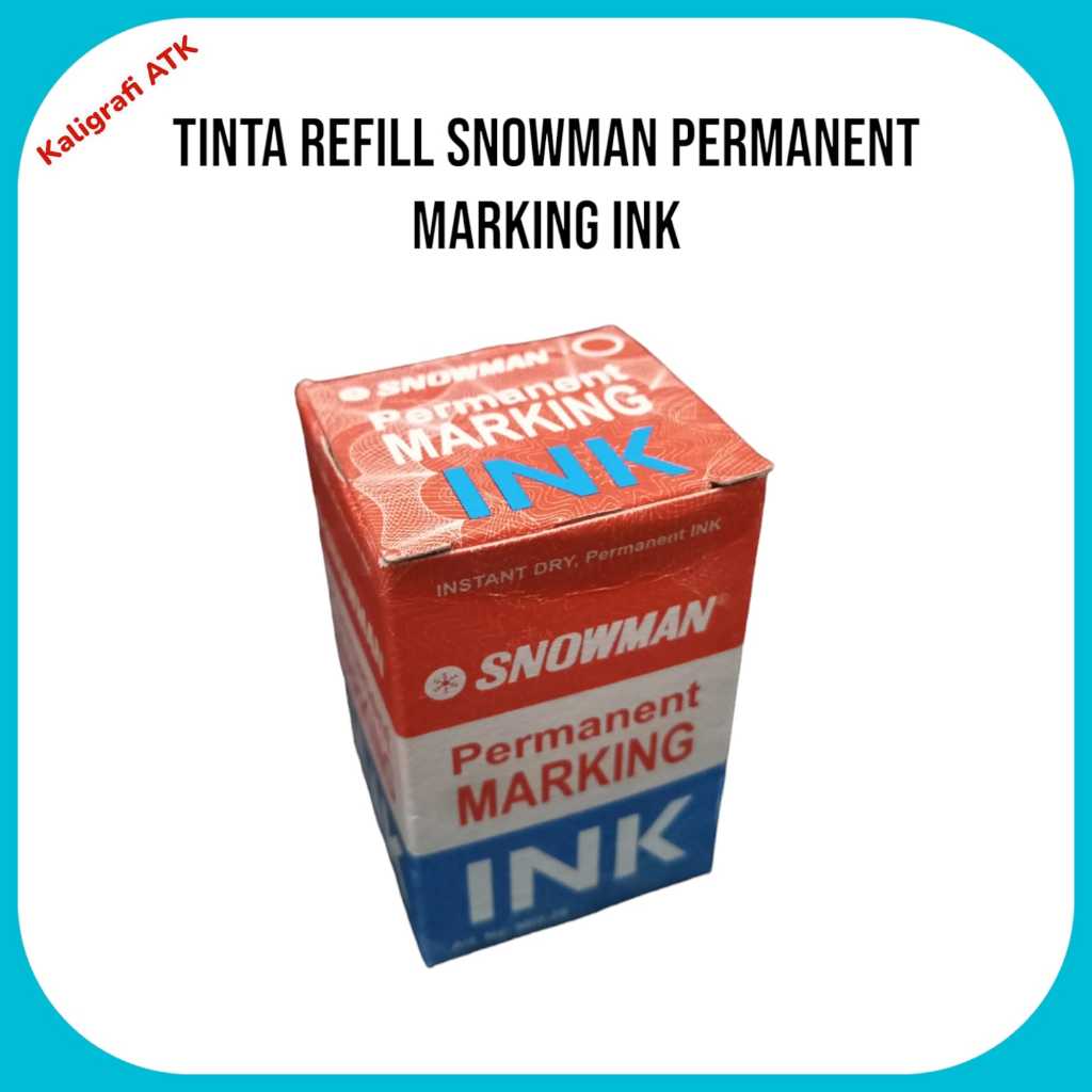 Jual Tinta snowman permanent marking ink refill tinta spidol snowman ...