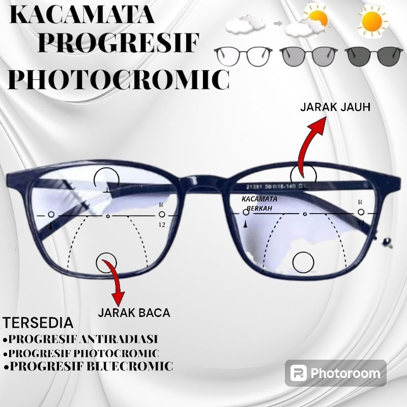 Jual Kacamata Progresif Photocromic Multi Fungi Bisa Jauh Dekat Lensa ...