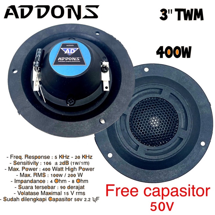 Jual Speaker tweeter addons twm 3 inch original | Shopee Indonesia