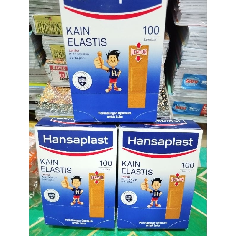 Jual 1 PAK ISI 100 PCS HANSAPLAST PLESTER KAIN ELASTIS | Shopee Indonesia
