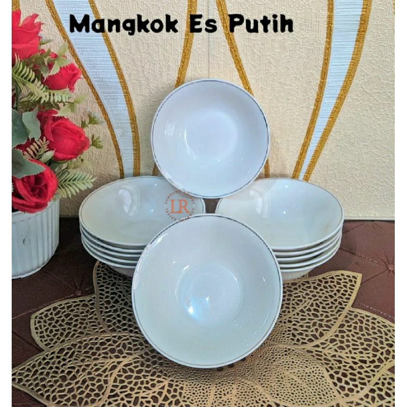 Jual 3PCS MANGKOK KERAMIK 7INC/ 3PCS MANGKOK BAKSO KERAMIK PUTIH LISH ...