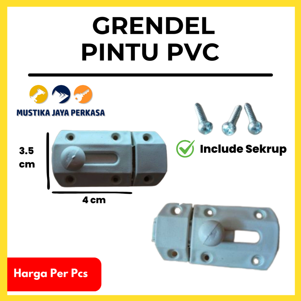 Jual Grendel Pintu PVC Kamar Mandi / Grendel Slot Pintu / Kunci Pintu ...