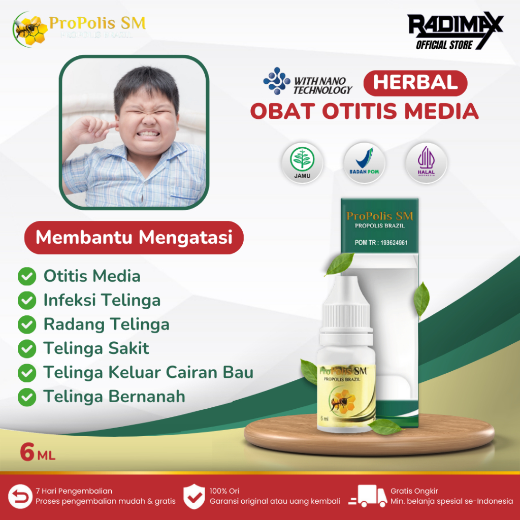 Jual Propolis SM Obat Otitis Media Infeksi Telinga Sakit Telinga Bagian ...