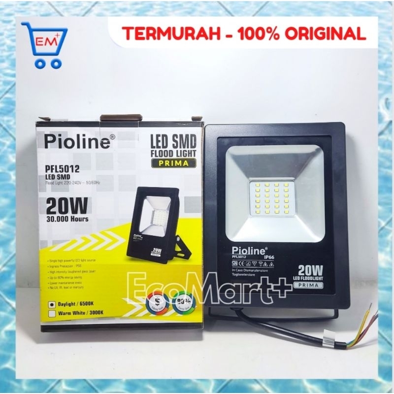 Jual Lampu LED Sorot 20w Pioline "PRIMA" Led SMD Flood Light Pioline Prima PFL-5012 | Shopee ...