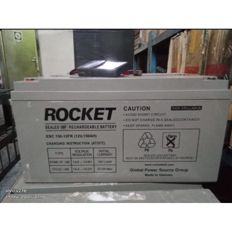 Jual BATTERY VRLA Merek ROCKET 12v 150ah | Shopee Indonesia
