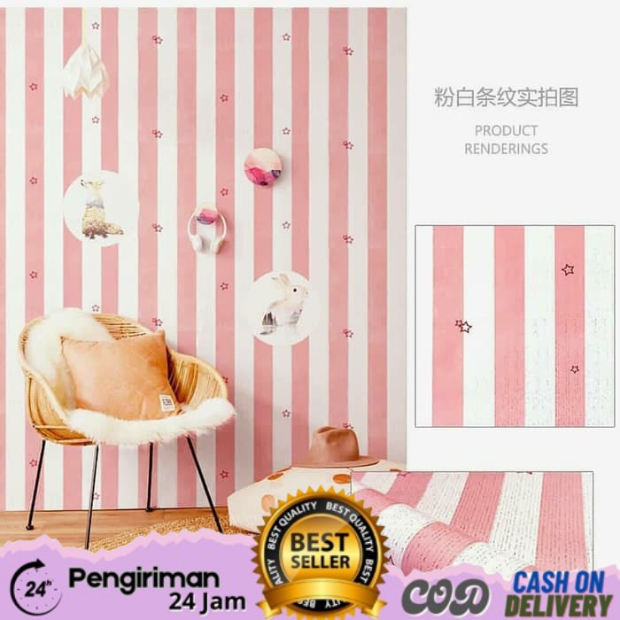 Jual Promo Termurah Wallpaper Dinding Premium Salur Line Garis All