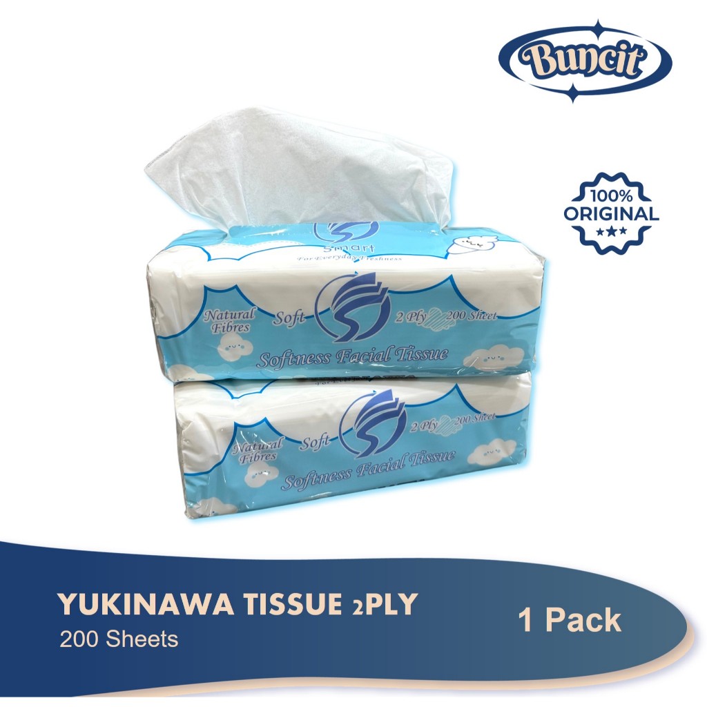 Jual 1 Pack Tissue Biru Yukinawa 2Ply 200 Sheets | Facial Tissue | Tisu ...