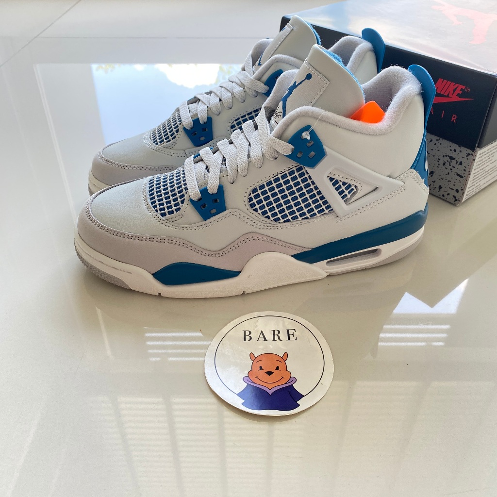 Jual Air Jordan 4 Retro Military Blue 2024 GS [HF4281-141] | Shopee ...