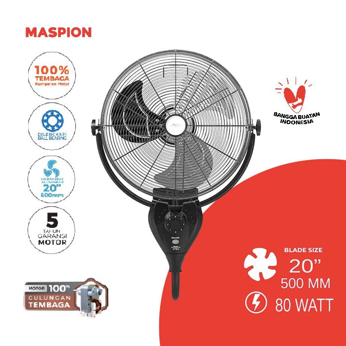Jual MASPION POWER FAN PW 501 W -20" (GOJEK) | Shopee Indonesia