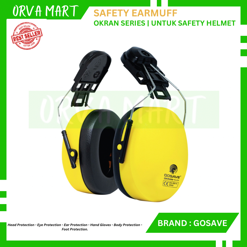 Jual Ear Muff Cantol Helmet Okran Series / Safety Earmuff Folding For ...