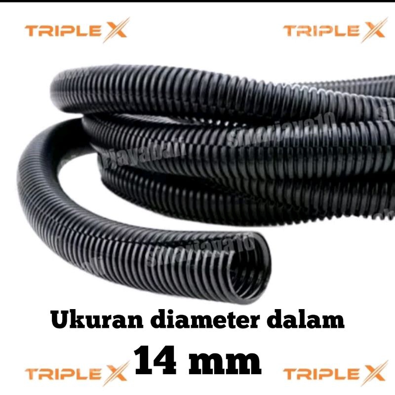 Jual selang spiral pembungkus kabel 14mm selongsong flexible conduit ...