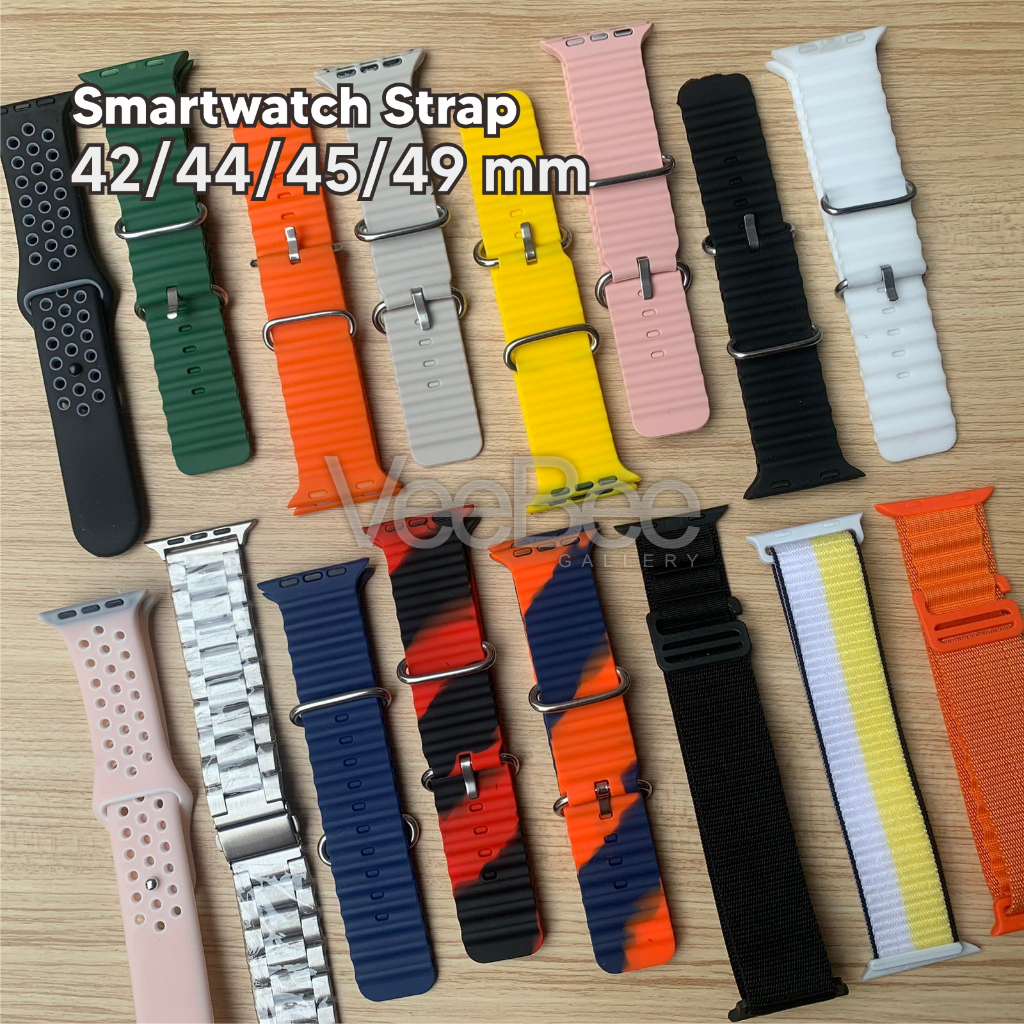 Jual Strap Smartwatch Tali Rubber Silikon Apple watch Ultra series 8 7 ...