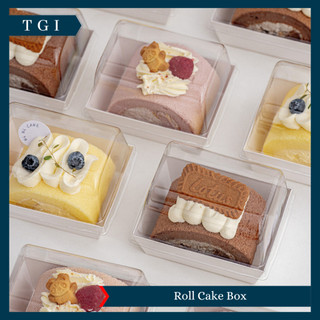 Jual TGI - KOTAK BOX BOLU GULUNG PUTIH POLOS SIMPLE ROLL CAKE BOX MIKA ...