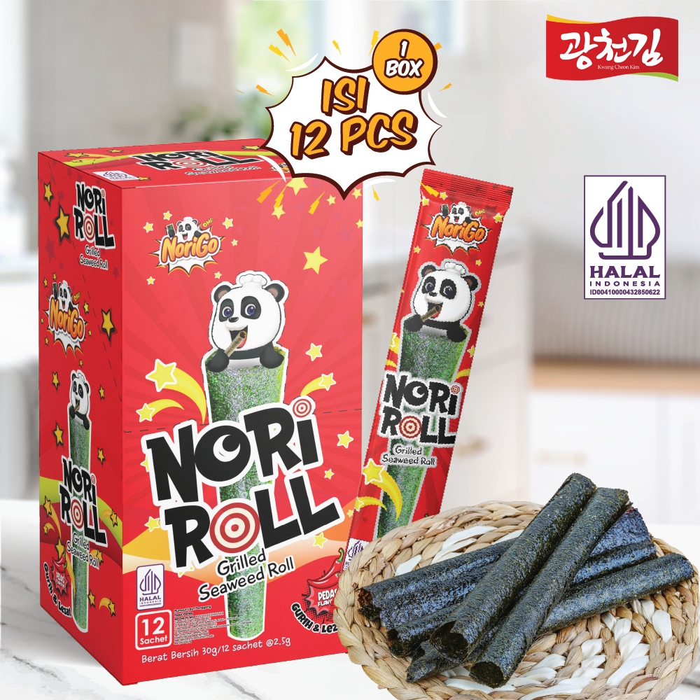 Jual Norigo / Snack Nori Roll Grilled Seaweed Roll 1 box isi 12Pcs ...
