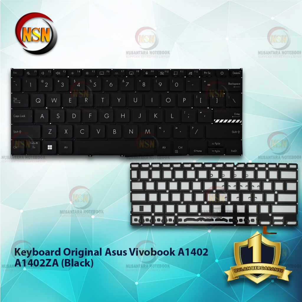 Jual Keyboard Original Laptop Asus Vivobook A1402 A1402ZA Backlight (Black) | Shopee Indonesia
