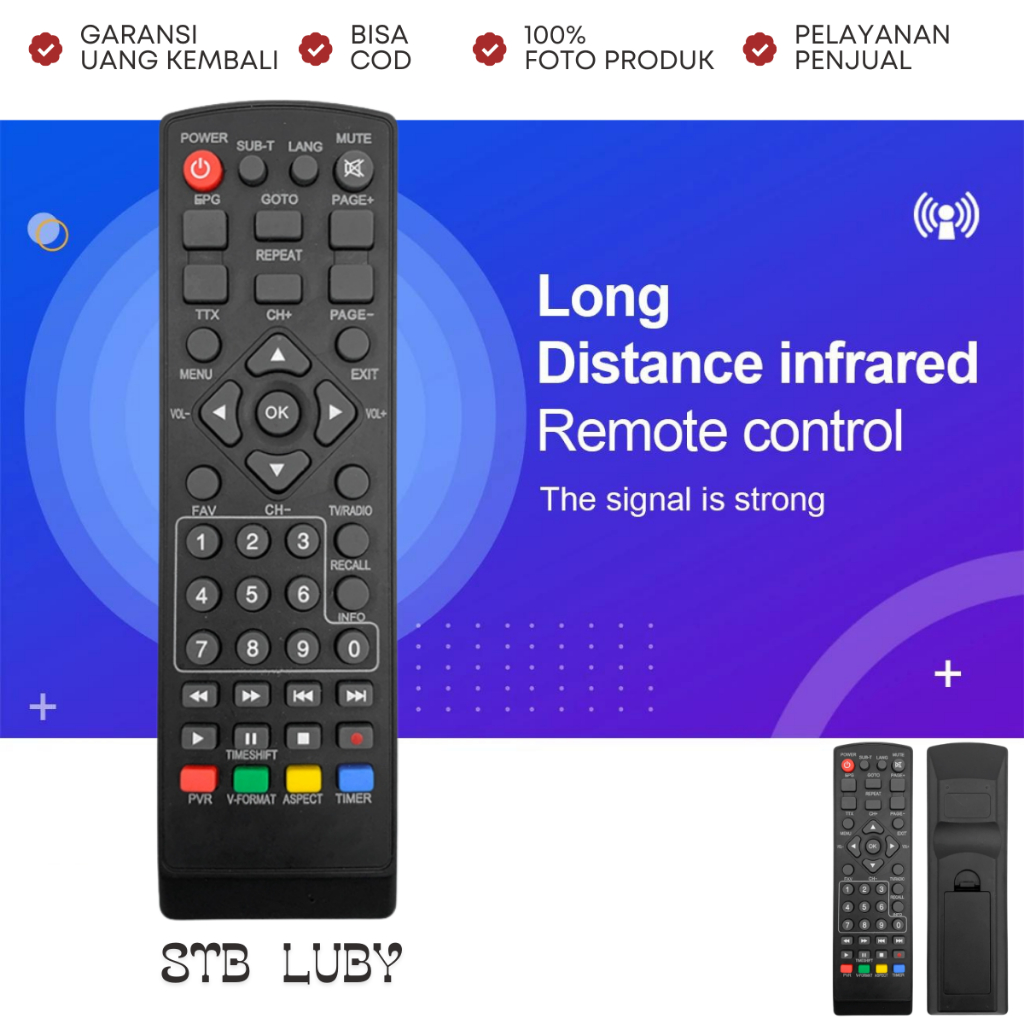 Jual Remote SetTopBox Lubby Matrix Evercross Advance Infico Sanex EZ ...