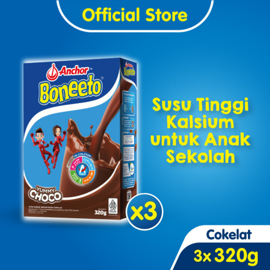 Jual Boneeto Susu Bubuk Yummy Choco 320gr x 3 pcs | Shopee Indonesia