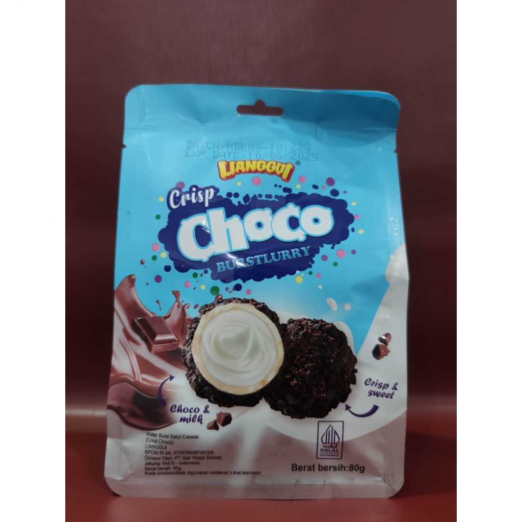 Jual Lianggui Crispy Choco Burstlurry Choco 80G | Shopee Indonesia