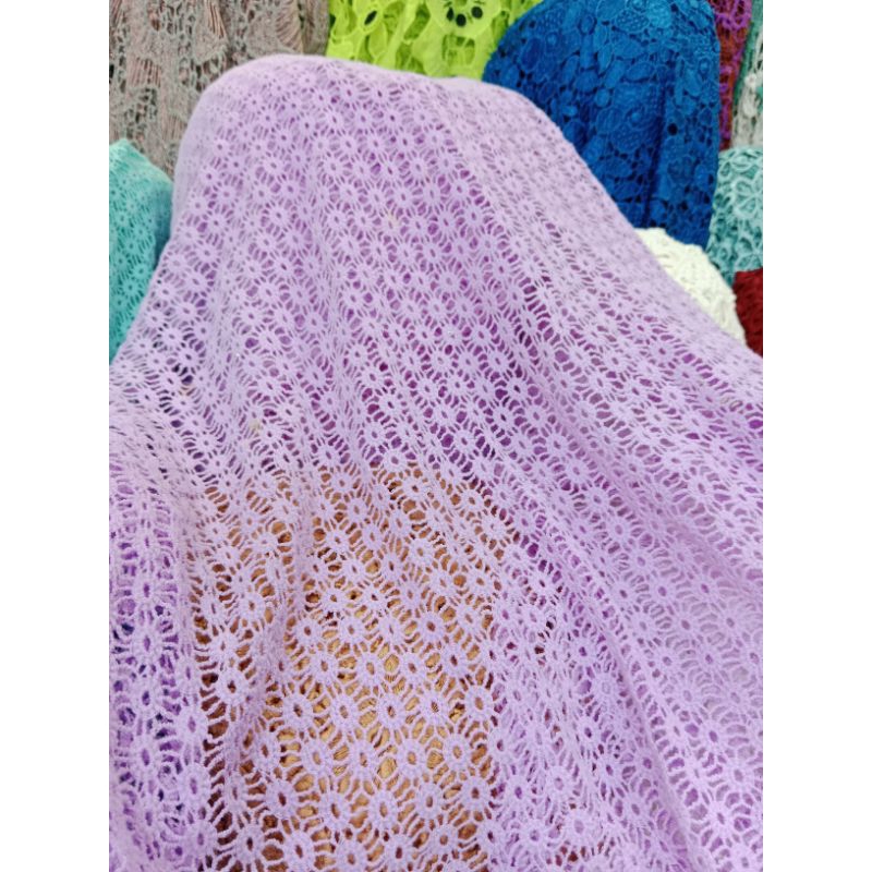 Jual Bahan kain Tile Rajut Jaring Motif Prada Garment Import | Shopee ...