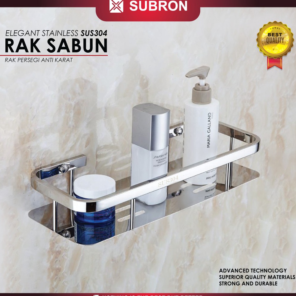 Jual ART Q36K SUBRON SUS34 Rak Sabun Persegi Stainless 1 Susun Tempat ...