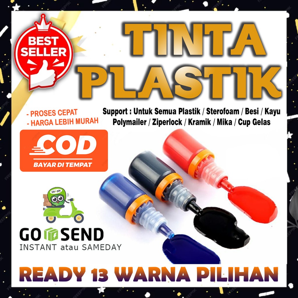 Jual Tinta Stempel Permanent Waterproof (Khusus Bahan Plastik) | Shopee ...