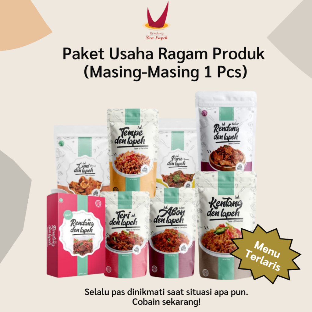 Jual Rendang Den Lapeh - Paket Usaha Makanan Mix Rendang Den Lapeh 2kg ...