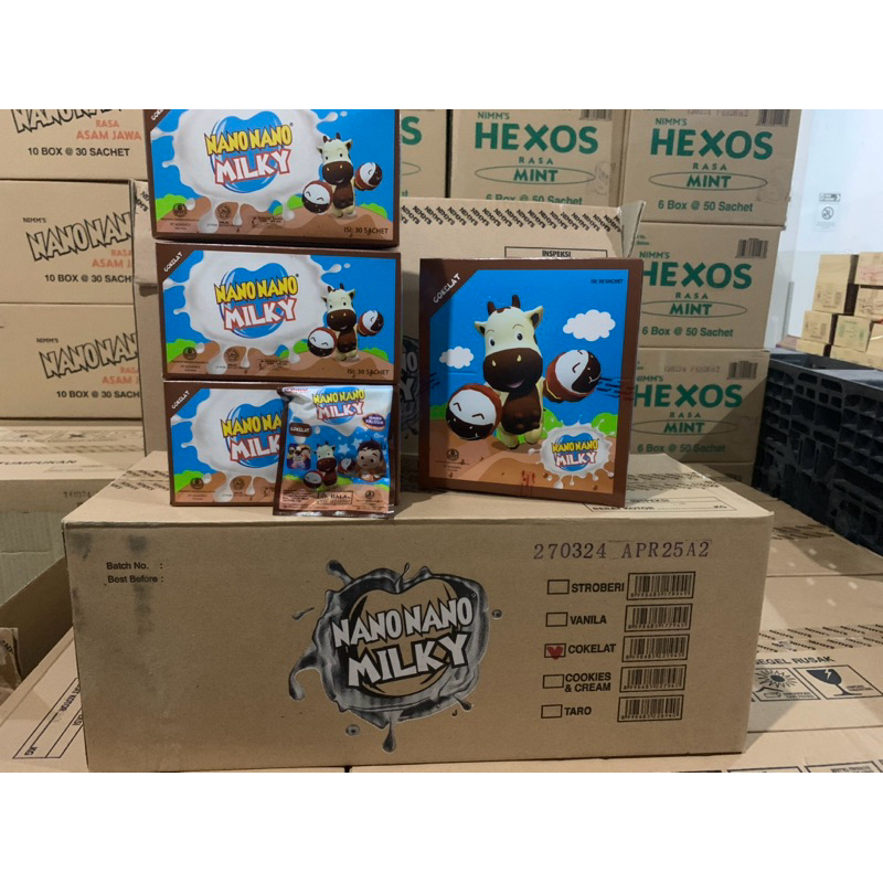 Jual Permen Nano Nano Milky Susu Coklat Kemasan 1 box isi 30 bungkus ...