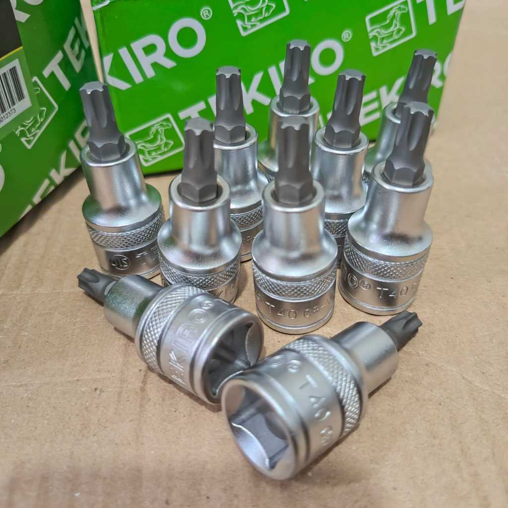 Jual TEKIRO/Sherlock STAR BIT SOCKET T40//T50 1/2inch kunci mata sock BINTANG starbit kunci ...