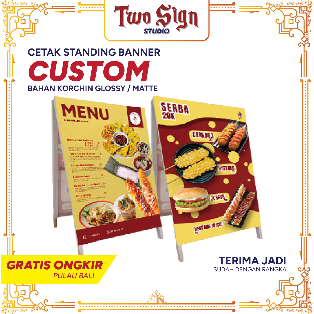 Jual STANDING BANNER 70X100 KORCHIN GLOSSY / MATTE | Shopee Indonesia