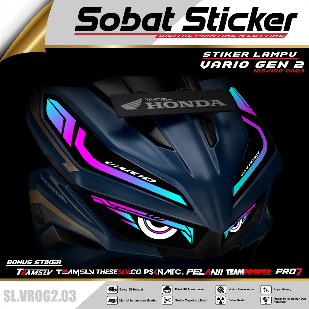 Jual Stiker Lampu Alis Motor VARIO 125 150 GEN 2 2023/ Sb Sobat Sticker ...