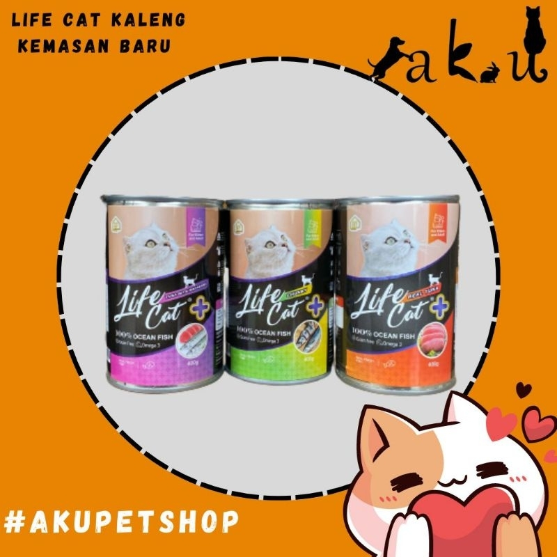 Jual [1 DUS isi 24] Life Cat Kaleng PLUS 400gr | Makanan Basah Kaleng ...
