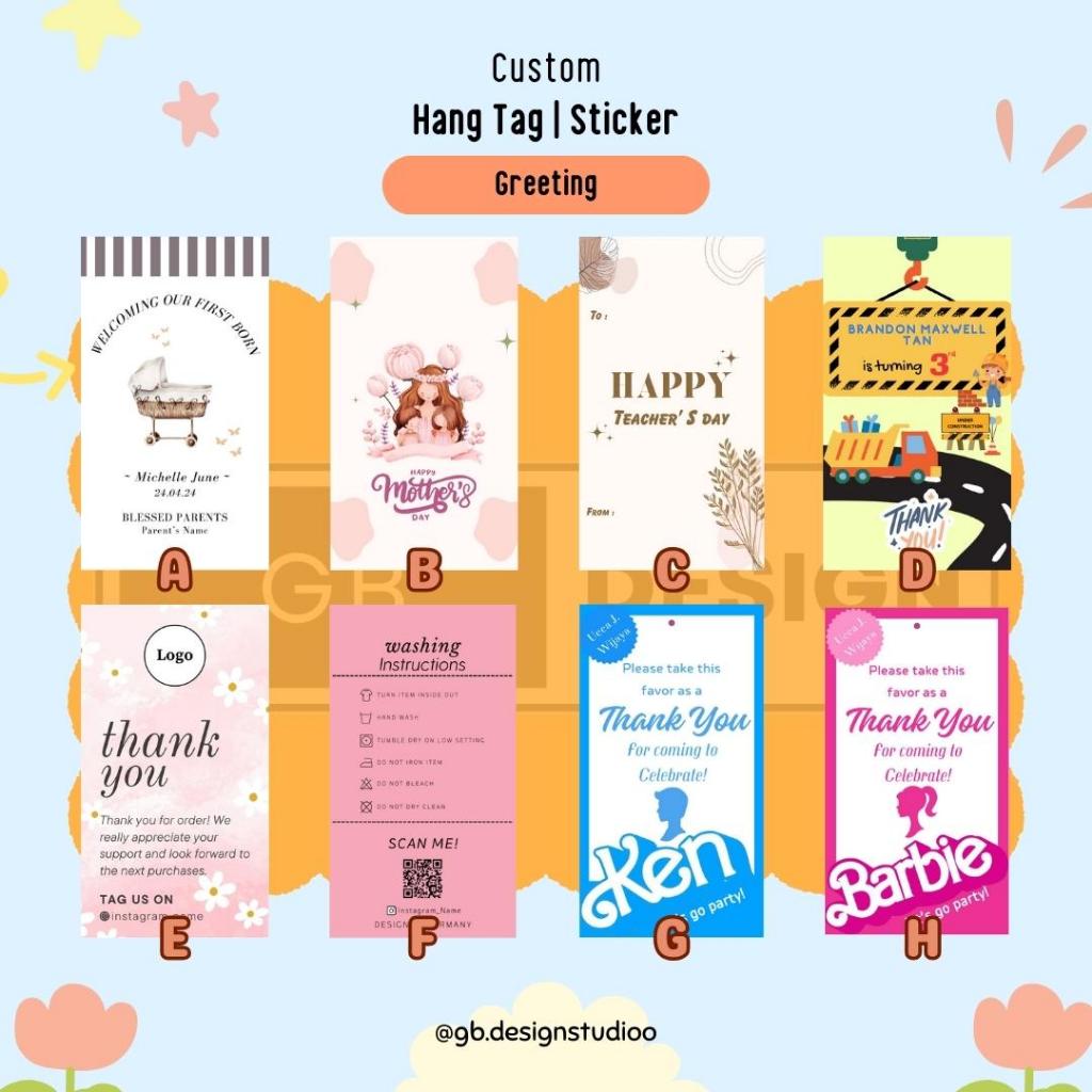 Jual Custom Sticker untuk dekorasi kemasan Hampers | Shopee Indonesia