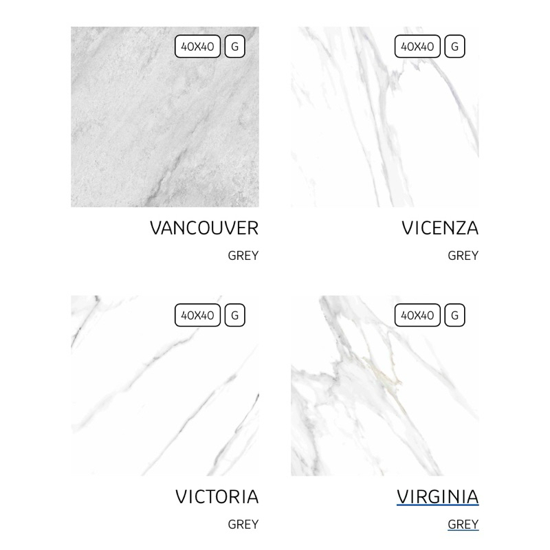 Jual Keramik lantai Asia Carrara Vicenza Victoria Virginia grey 40x40 ...