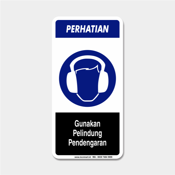 Jual Safety Sign Rambu K3 APD - Gunakan Pelindung Pendengaran | Shopee ...