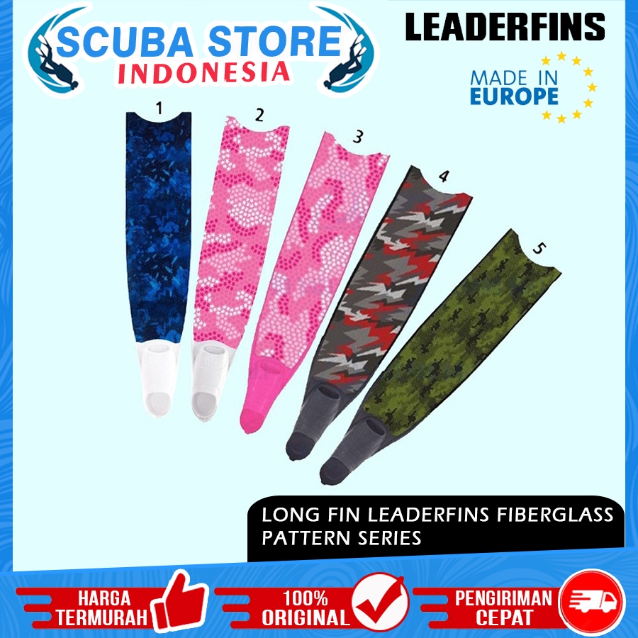 Jual Long Fin Leaderfins Pattern Series Sky Blue Cells Strike Pink ...